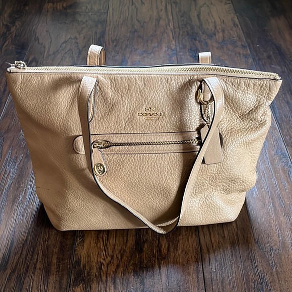 Coach | Bags | Coach Tan Leather Shoulder Bag | Poshmark